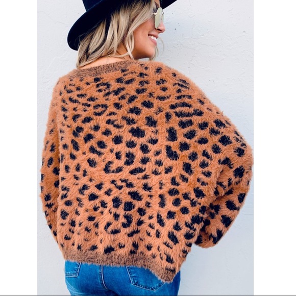 Infinity Raine | Sweaters | Wild Feather Leopard Sweaterbrown | Poshmark
